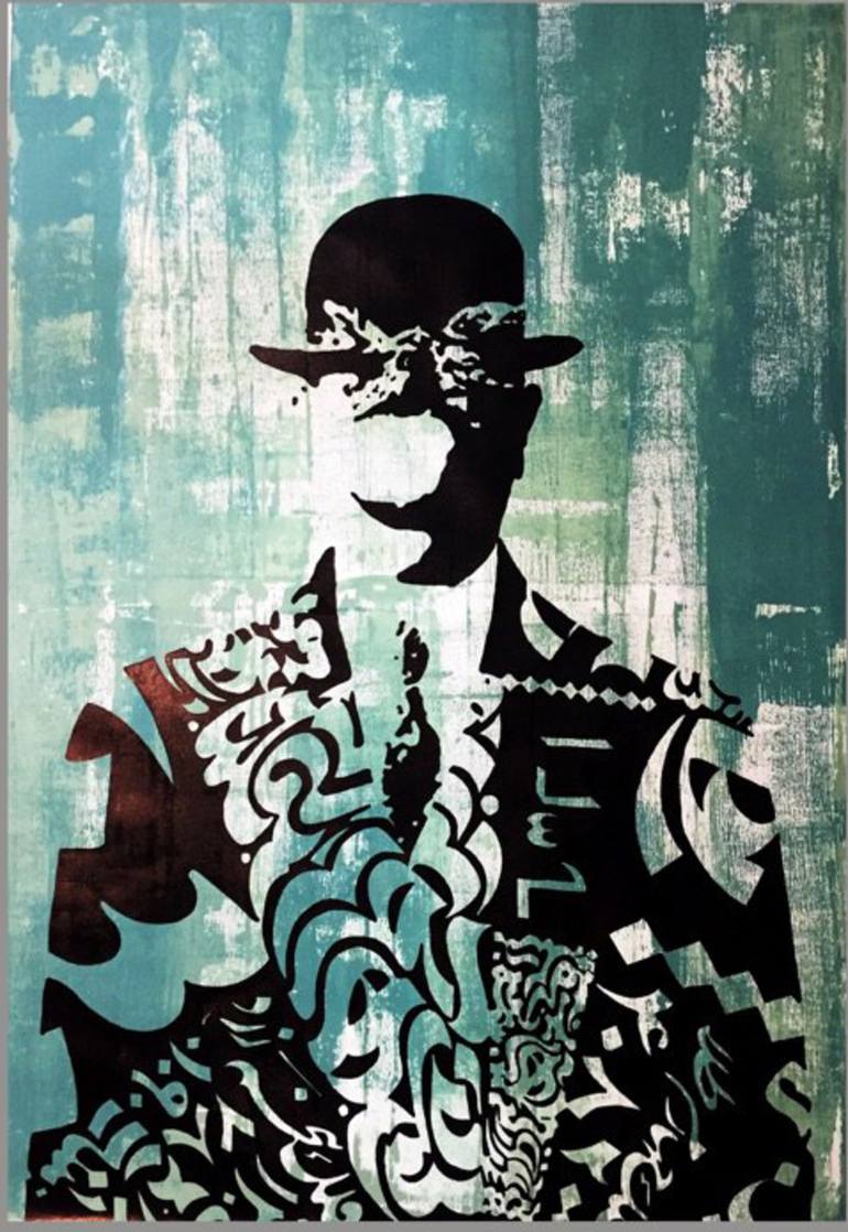 Inspiration from The Son of Man Painting by Orkid Galleries | Saatchi Art