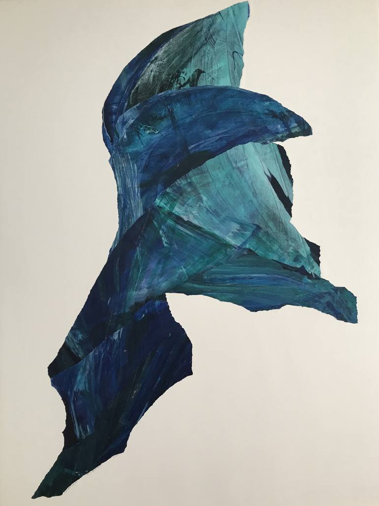 The Blue Reflection Painting by Shayan Afshar | Saatchi Art