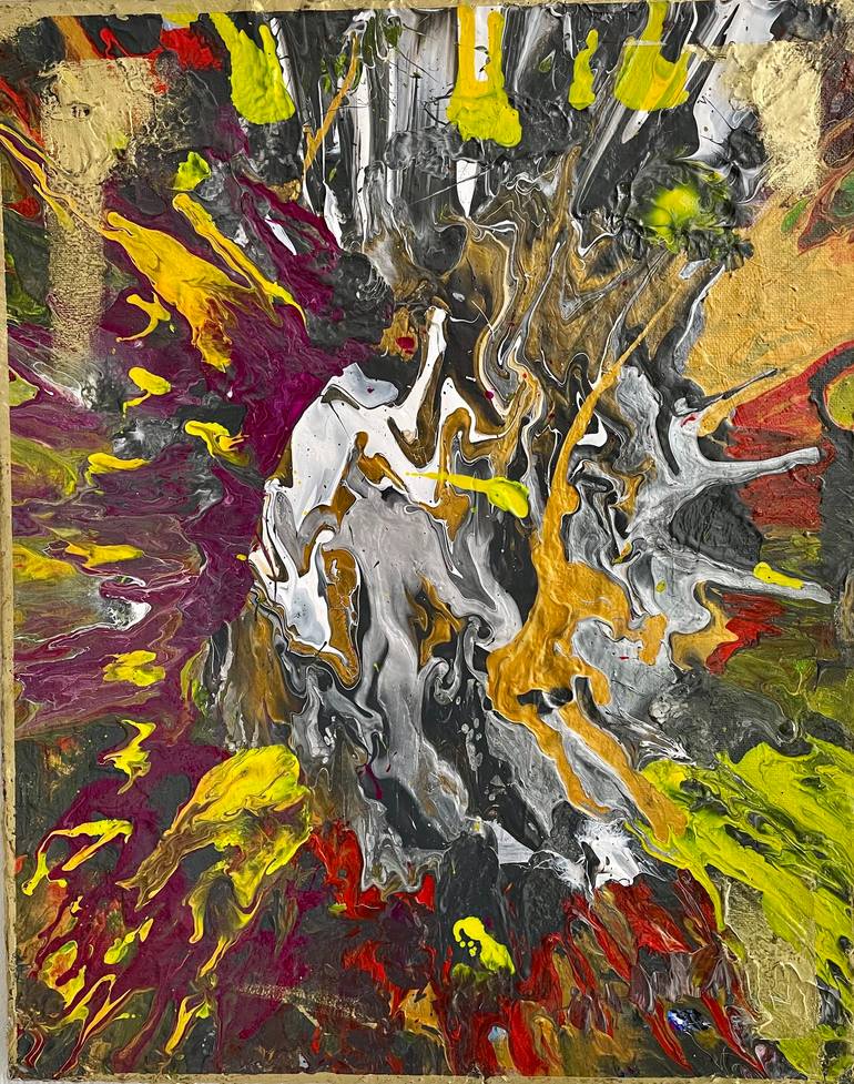 Pouring Abstract 6 Painting by Amarnath Viswanath | Saatchi Art