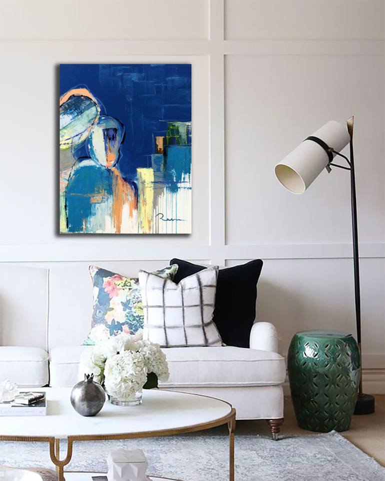 Lean on Me Painting by Reem Khader | Saatchi Art