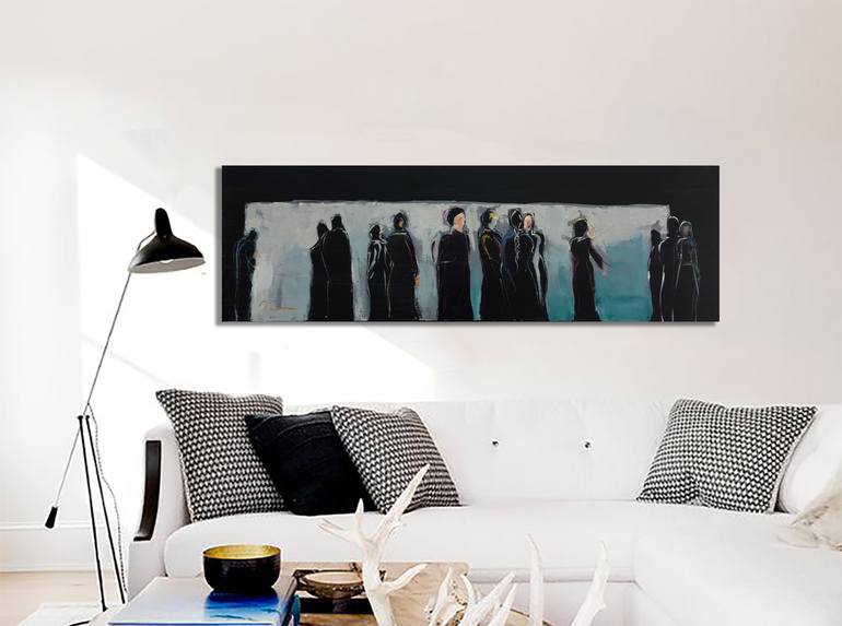 Social Oscillation Painting by Reem Khader | Saatchi Art