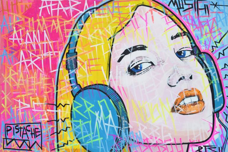 Music Makes The World Go Round Painting by Pistache Artists | Saatchi Art