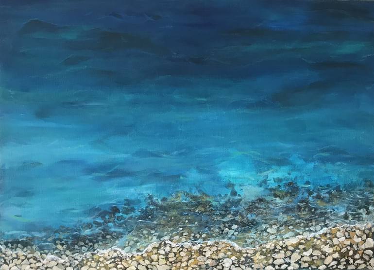 Pebbles Painting by Ellie Lasthiotaki | Saatchi Art