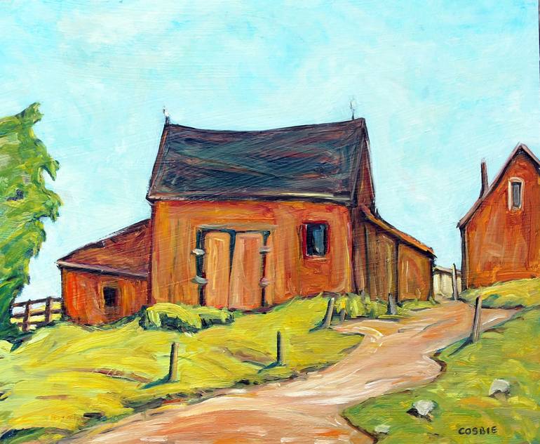 Dunrobin Barn Painting by Doug Cosbie | Saatchi Art