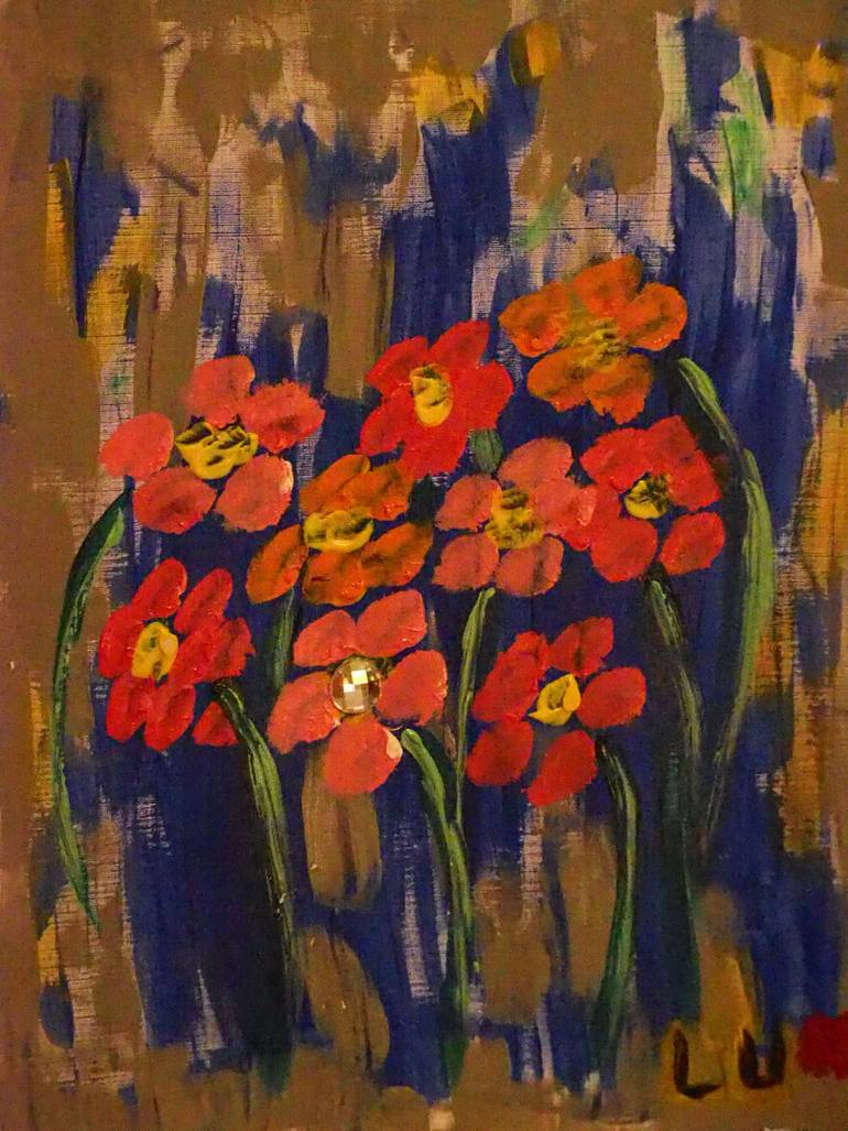 Bunch of flowers Painting by Luisa Dap | Saatchi Art