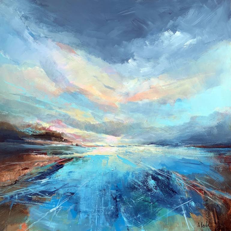 Last hours of sunshine in the late summer Painting by Irina Laube ...