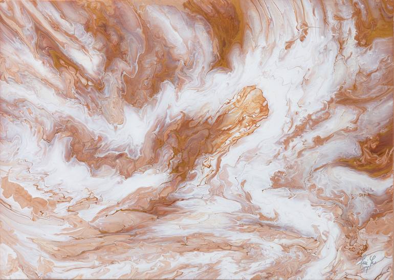 Fire Marble Painting by Michaela Sebestova | Saatchi Art