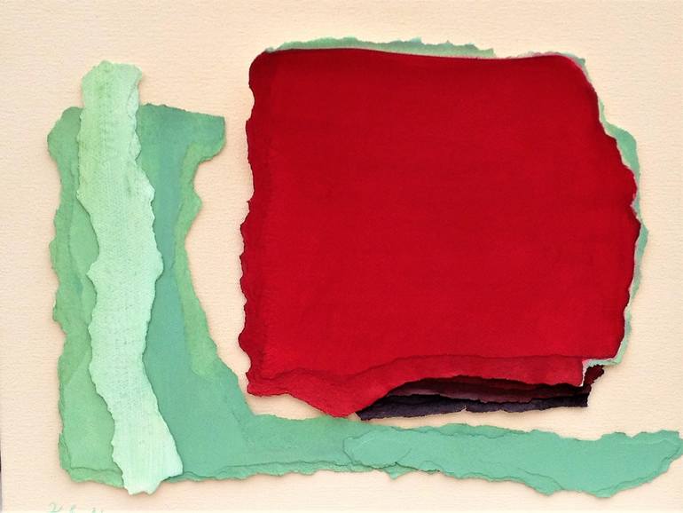 Red and Green Painting by Kikuko Morimoto | Saatchi Art