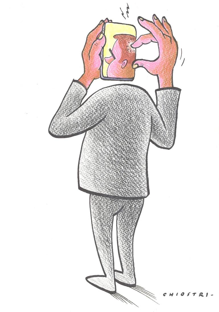 Inside Technology Drawing by Gianni Chiostri | Saatchi Art