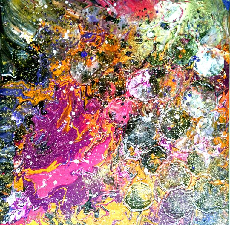 Cosmic Dance Painting by Smita Biswas | Saatchi Art
