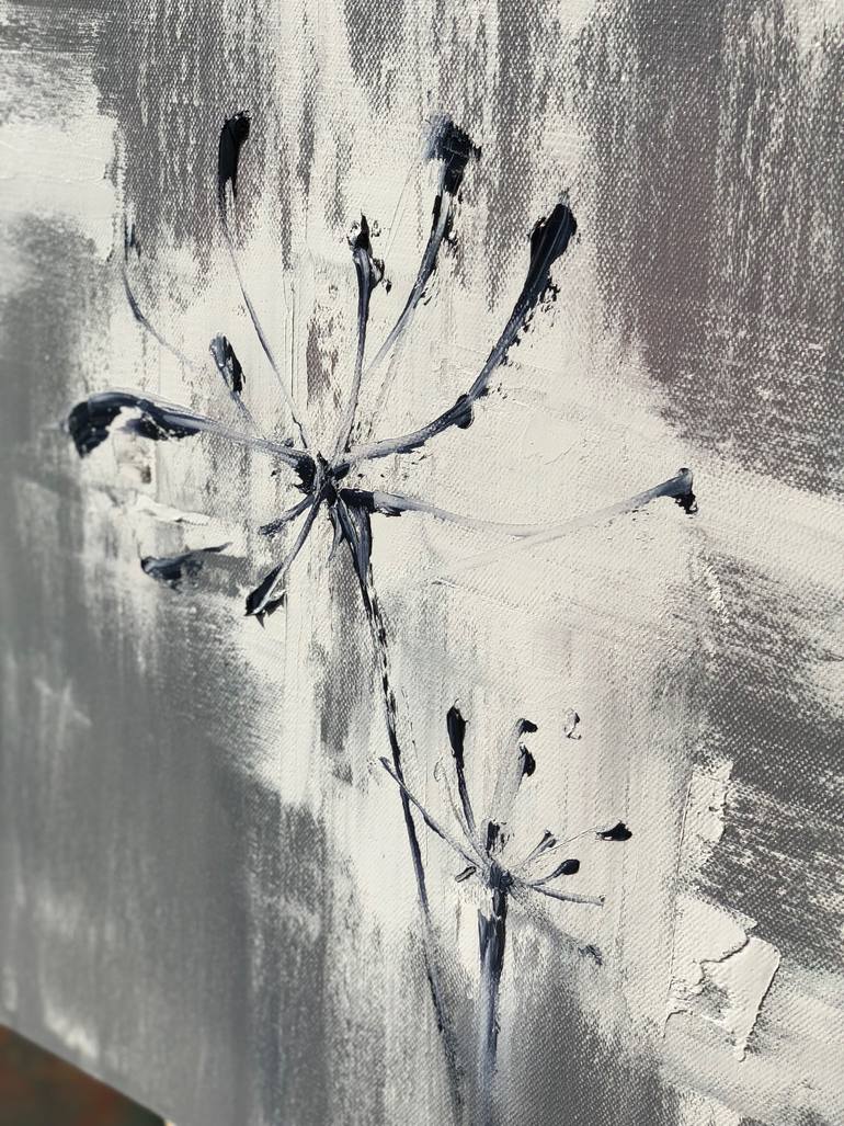 Airy Gray Painting by Olga Ibadullayeva | Saatchi Art