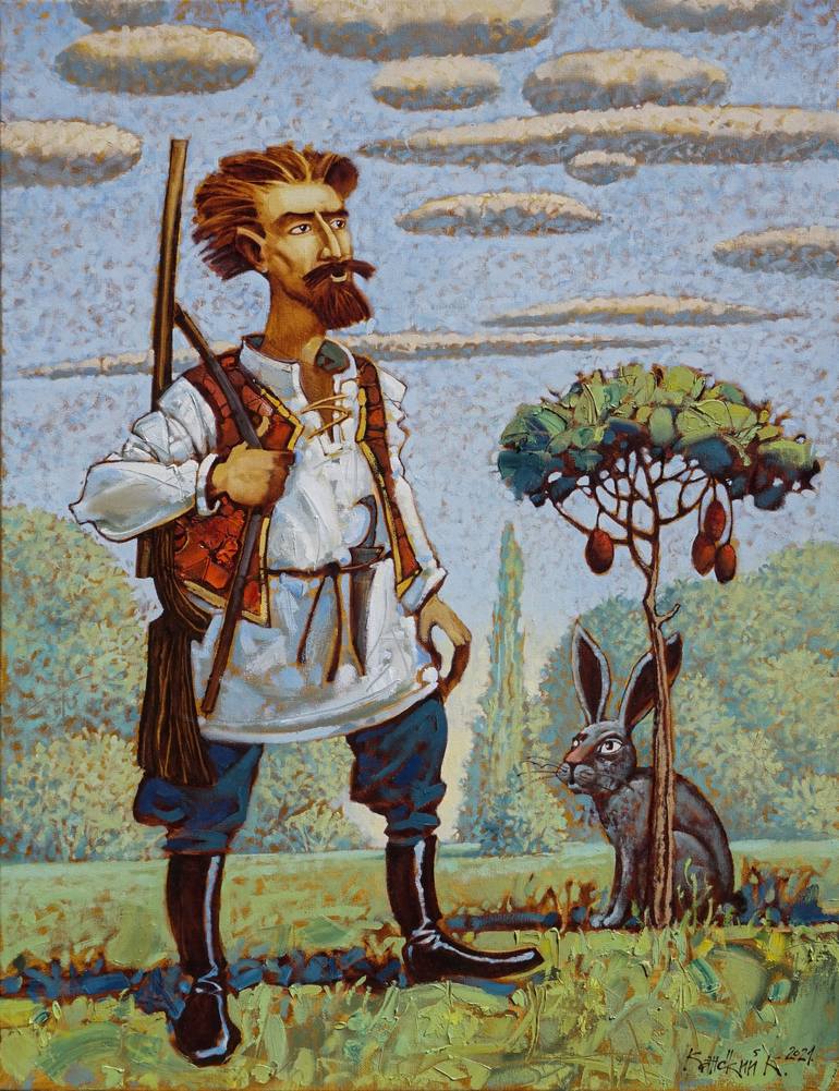 The Dreamy Hunter Painting by Konstantin Kansky | Saatchi Art
