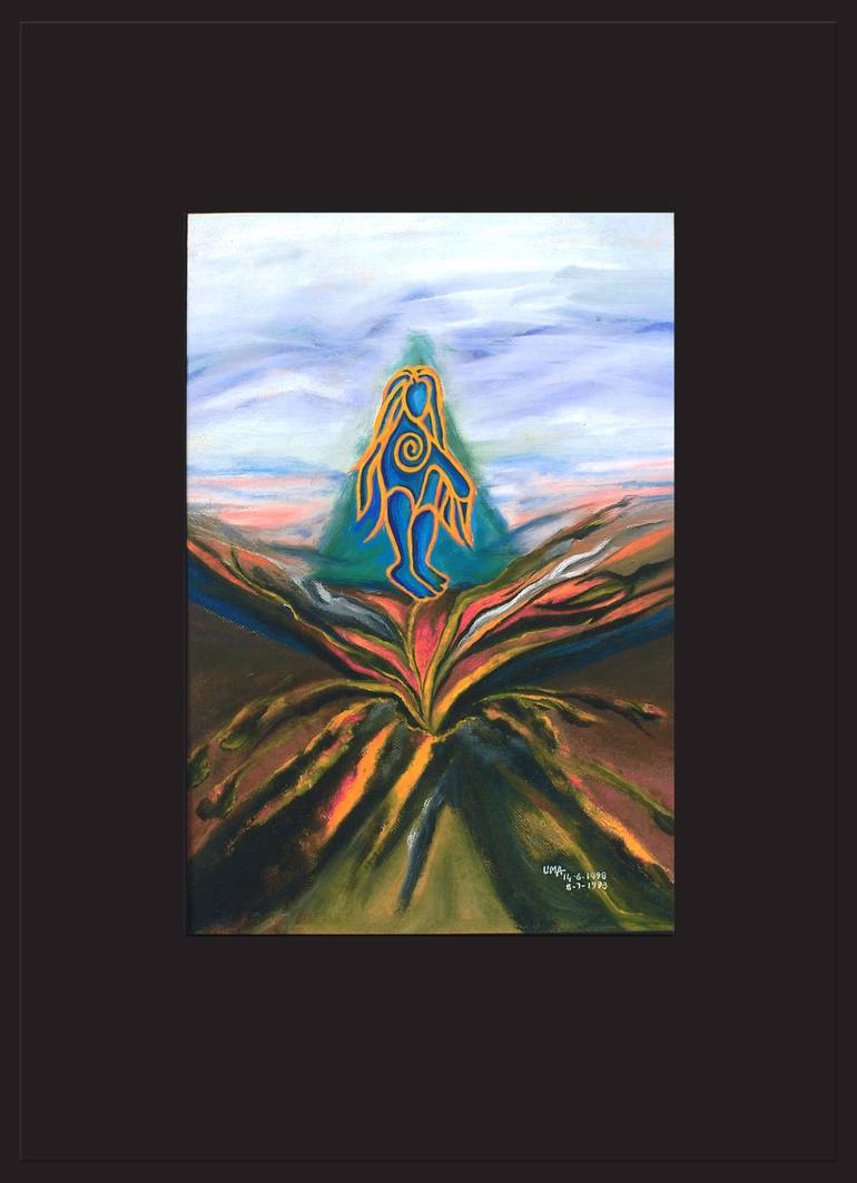 Jeevan - Life Painting by Uma Ramakrishnan | Saatchi Art