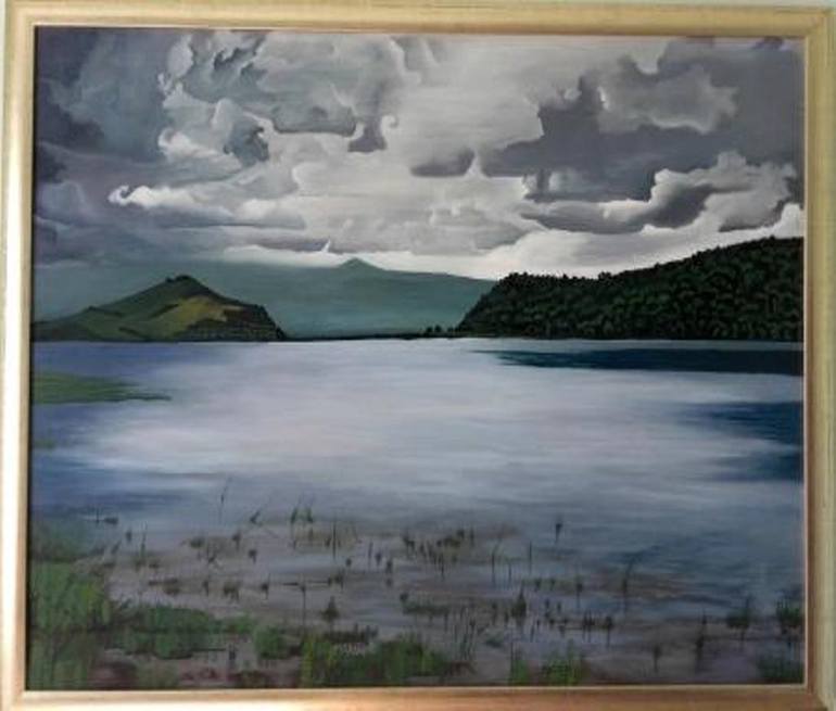 Lake Calinesti-Oas Painting by Costin Cristian Istian | Saatchi Art