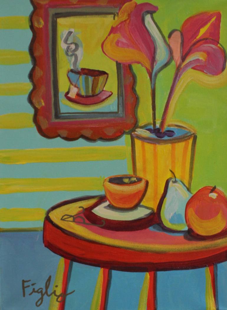 Tea cup in Painting, 2025 Painting by Ronald Bossert | Saatchi Art