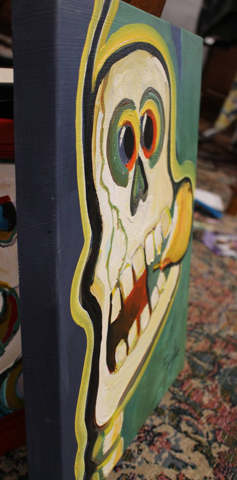 Momento Mori, 2025 Skull with Pear Painting by Ronald Bossert | Saatchi Art