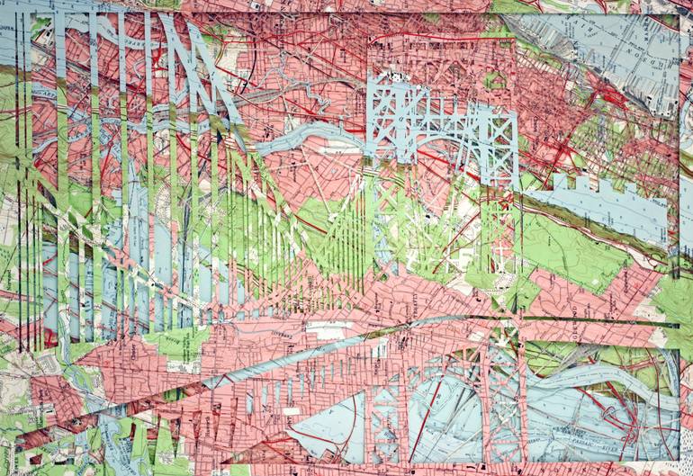 George Washington Bridge Collage by Emma Johnson | Saatchi Art