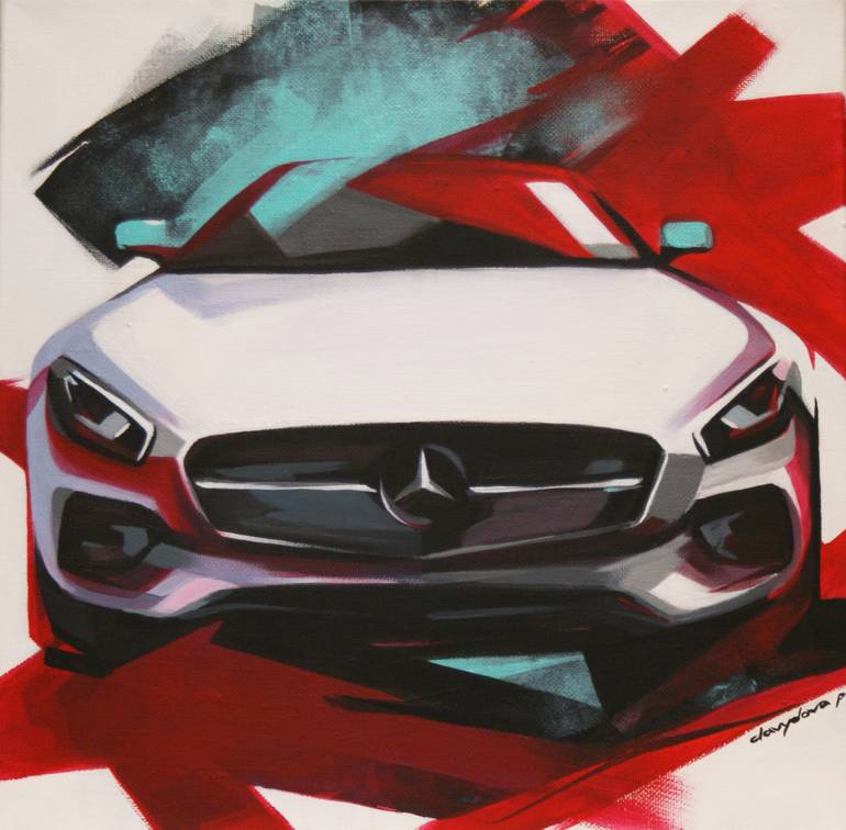 red spirit Painting by Polina Davydova | Saatchi Art
