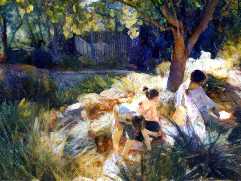 Gathering Autumn Leaves in the Sunshine - Limited Edition 1 of 10 ...