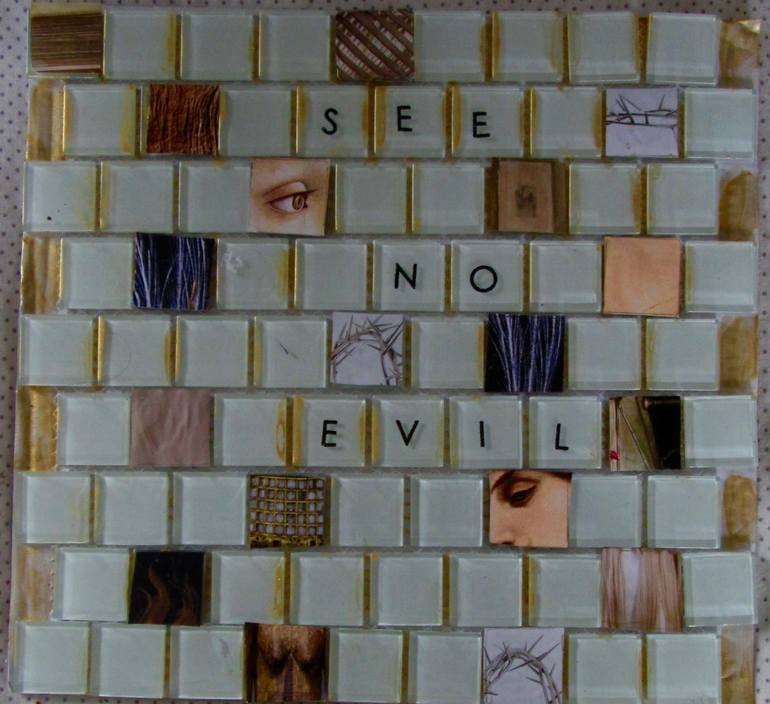 The Shape Series #8- Squares (See No Evil) Collage by Eileen Dalessio ...
