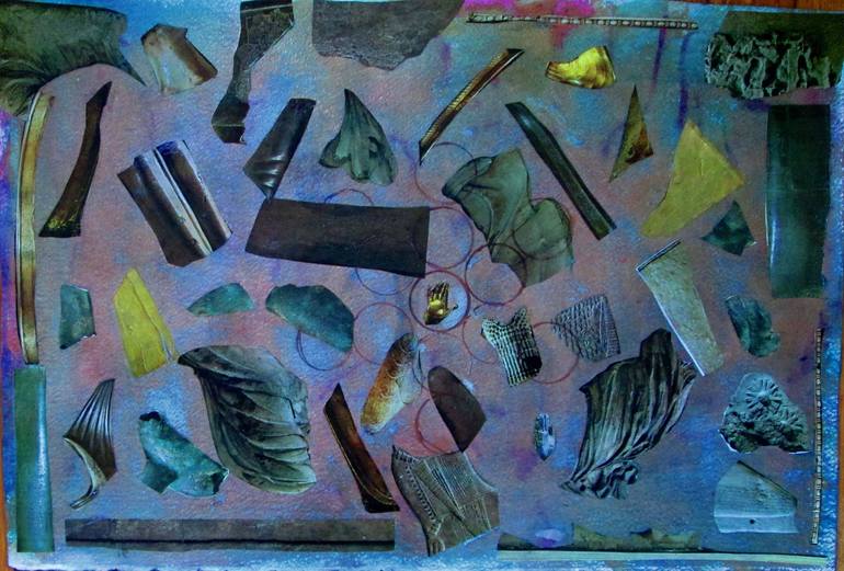 Treasure Map Collage by Eileen Dalessio | Saatchi Art