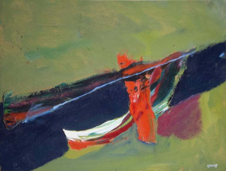 Composition in Green Painting by David Louis | Saatchi Art