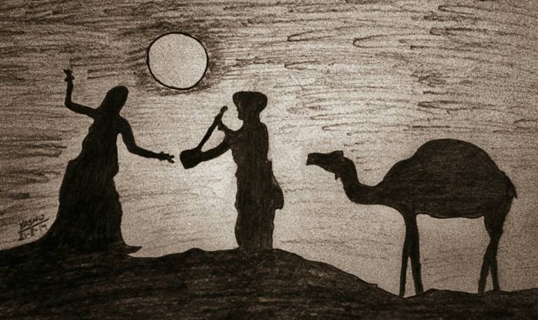 glimpse of rajasthan Drawing by Yashu Mehta | Saatchi Art