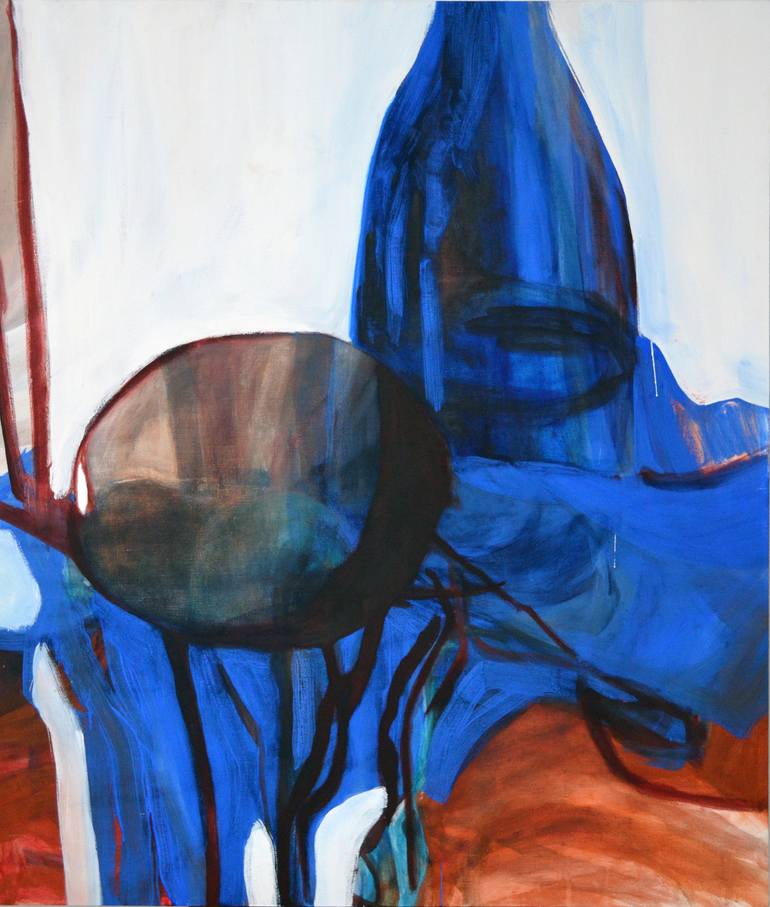 Still Life in blue Painting by Merit Zika | Saatchi Art