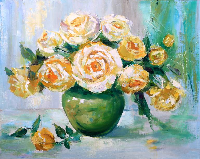 Yellow Roses Painting By Inna Felker Saatchi Art