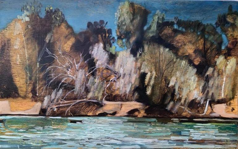 Brunswick River Painting by Andrew Hmelnitsky | Saatchi Art