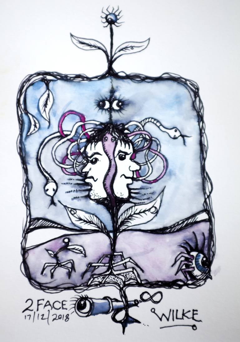 2 Face Drawing by Johan Wilke Shotz Photography | Saatchi Art