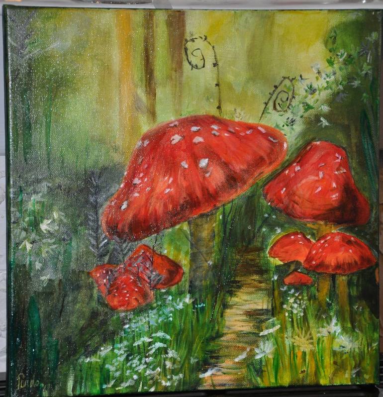 Muschrooms Painting by M Pardo Y Cobo | Saatchi Art