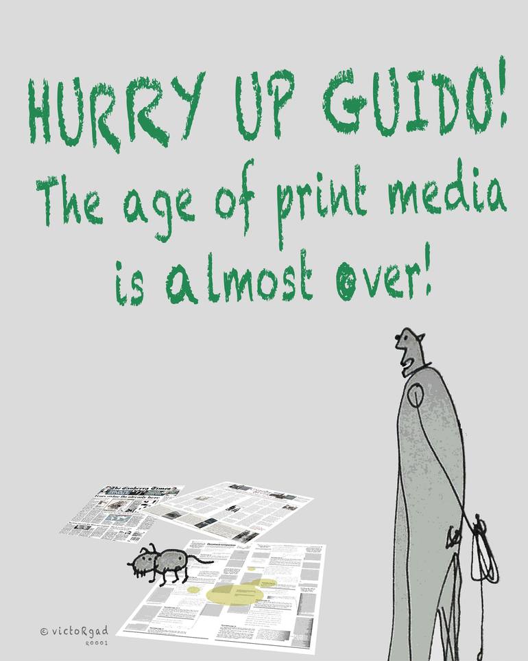 Hurry up Guido Drawing by victoR gad | Saatchi Art