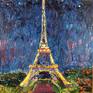 Paris Lights Painting by Kate Haas | Saatchi Art