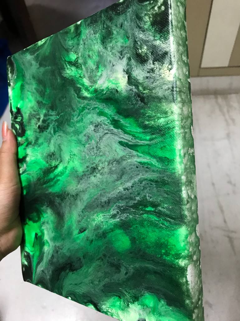 EMERALD GEODE Painting by Namrata Agarwal | Saatchi Art
