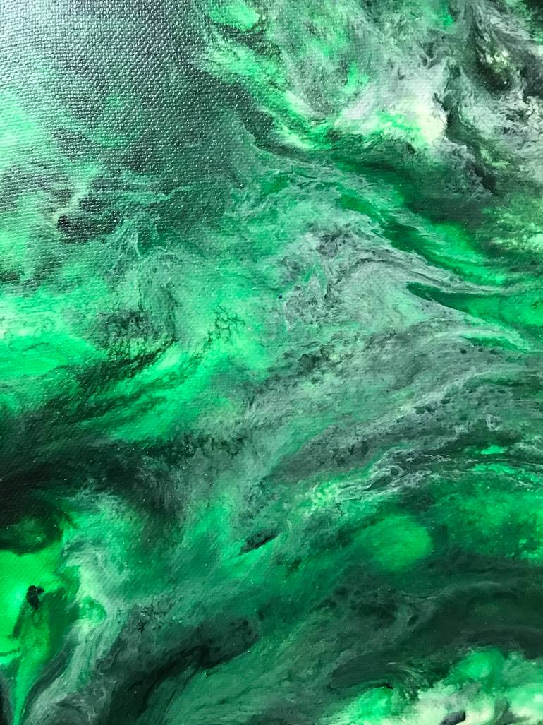 EMERALD GEODE Painting by Namrata Agarwal | Saatchi Art