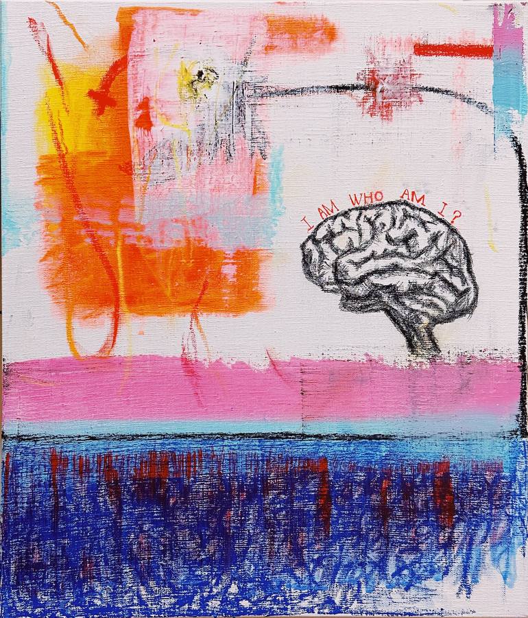 Between The Lines #1 (Self-Conversation 自我對談) Painting by Szu Ling Liu | Saatchi Art