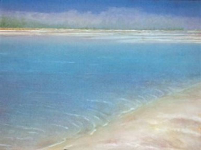 Azure Water Painting by Sharon Rosenfeld Scott | Saatchi Art
