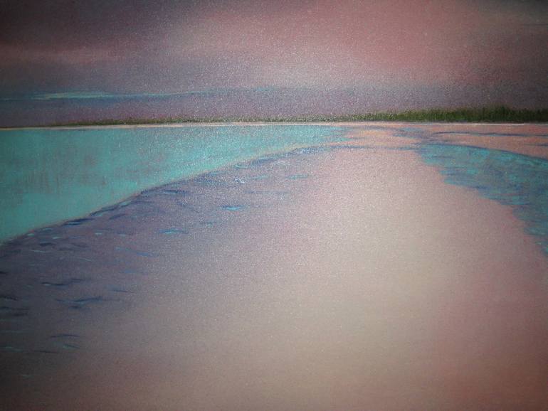 Turquoise Water Painting by Sharon Rosenfeld Scott | Saatchi Art