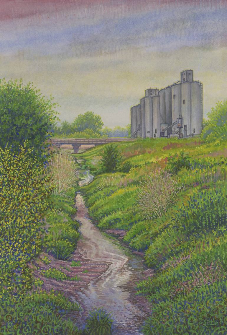 Any Midwestern Elevator Painting by Jeffrey Little | Saatchi Art