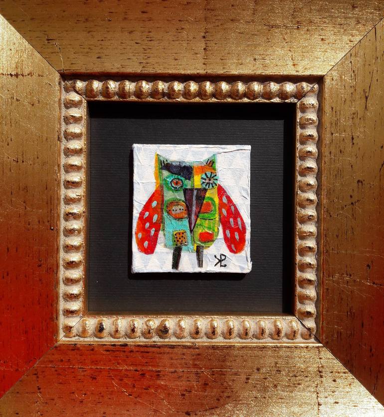 Little Owl Painting by Lona Verlich | Saatchi Art