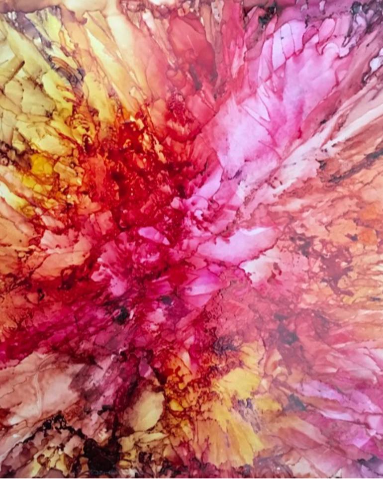 Abstract marigolds Painting by Trish Jullian | Saatchi Art