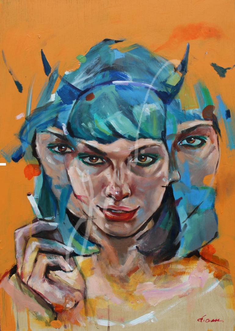 BEHOLD, I'M COMING Painting by DOM Art Studio | Saatchi Art