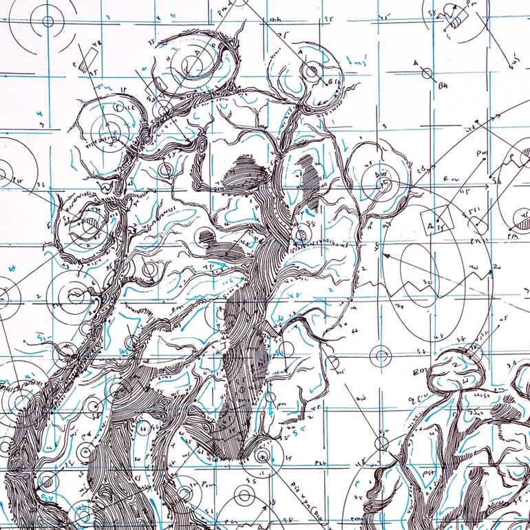 Mother and Child / Tree Art Drawing by Diogenis Papadopoulos | Saatchi Art