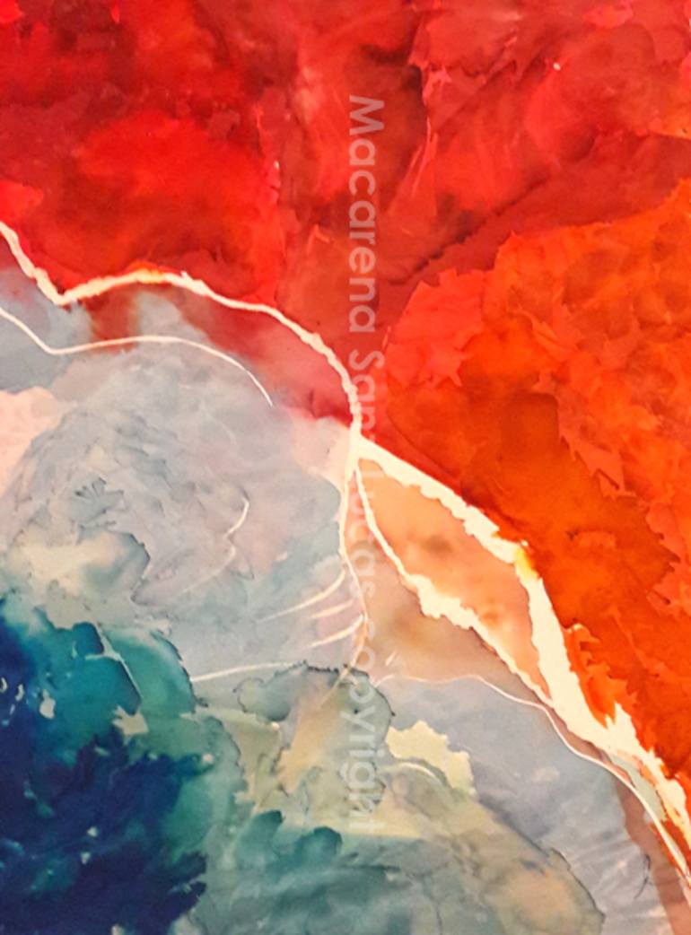 Red Desert Painting by MACARENA SANZ LUCAS | Saatchi Art