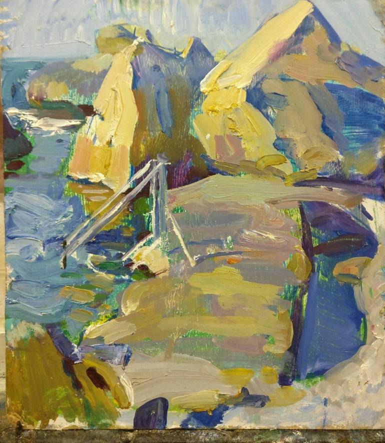 Morning in Alupka Painting by Samir Rakhmanov | Saatchi Art