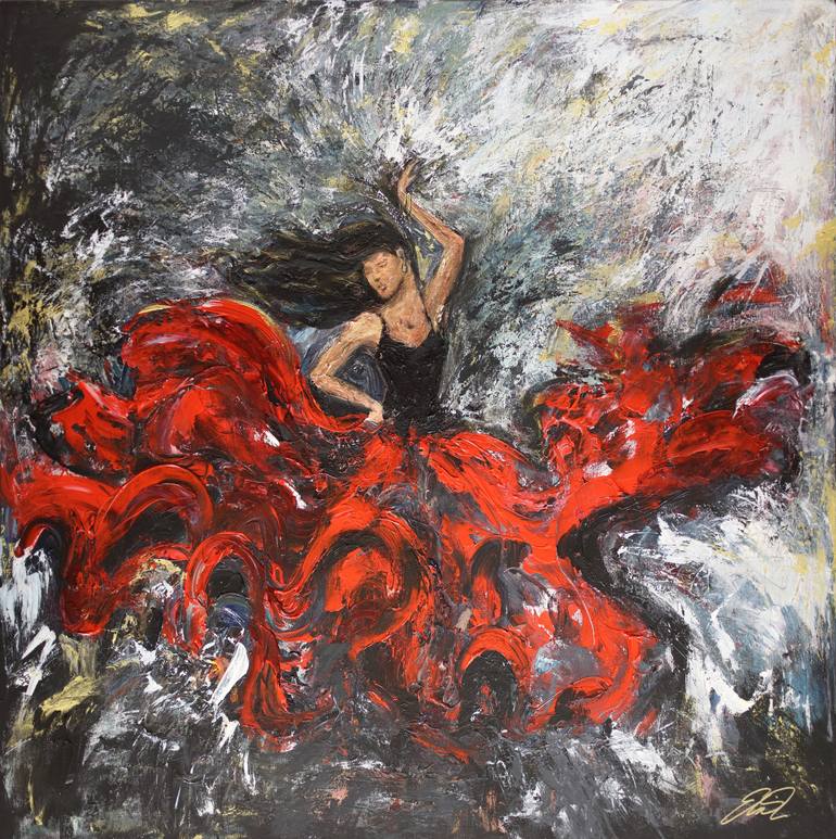 She Whirls Painting by Elida Field | Saatchi Art