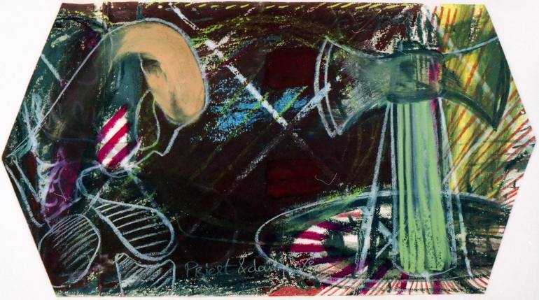 Priest & double axe, 1988 (work # 234) Drawing by Emil Agayev | Saatchi Art