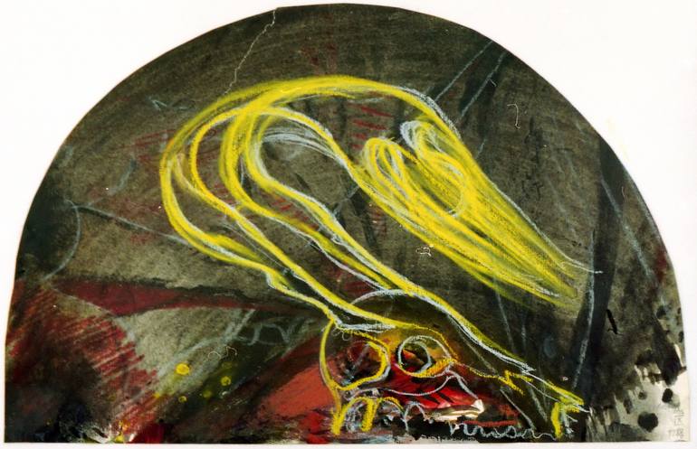 Staghead, 1988 (work # 276) Drawing by Emil Agayev | Saatchi Art