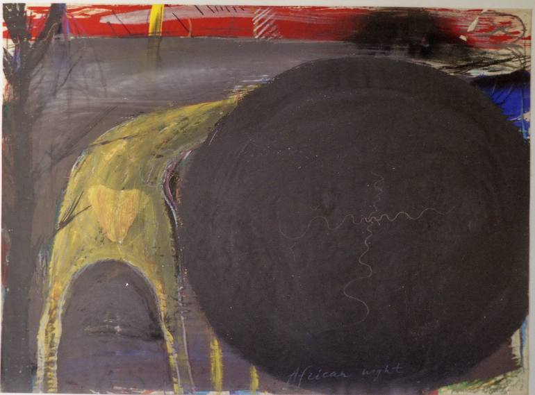 AFRICAN NIGHT, 1988 (work # 294) Drawing by Emil Agayev | Saatchi Art